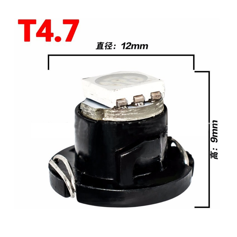 汽车仪表灯T3 T4.2 T4.7 LED仪表小灯泡1210 1smd 空调灯时钟车灯-阿里巴巴