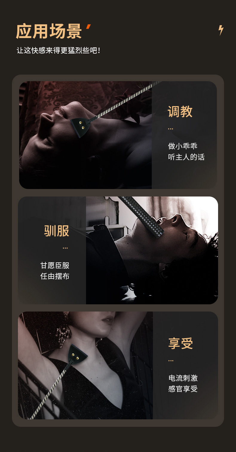电击棒sm道具sp用品充电情趣roomfun房趣皮鞭子散鞭长柄响拍调教-阿里巴巴