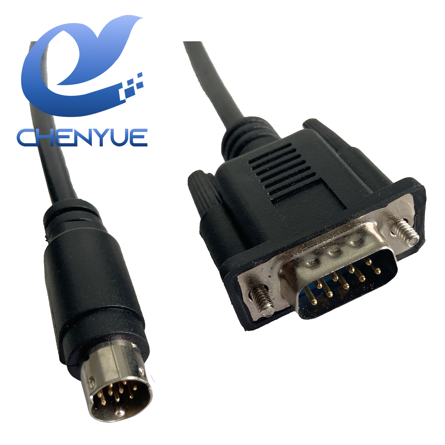 md8M-db9F DB9转MD8 串口编程线 MINI DIN8 编程器连接线-阿里巴巴