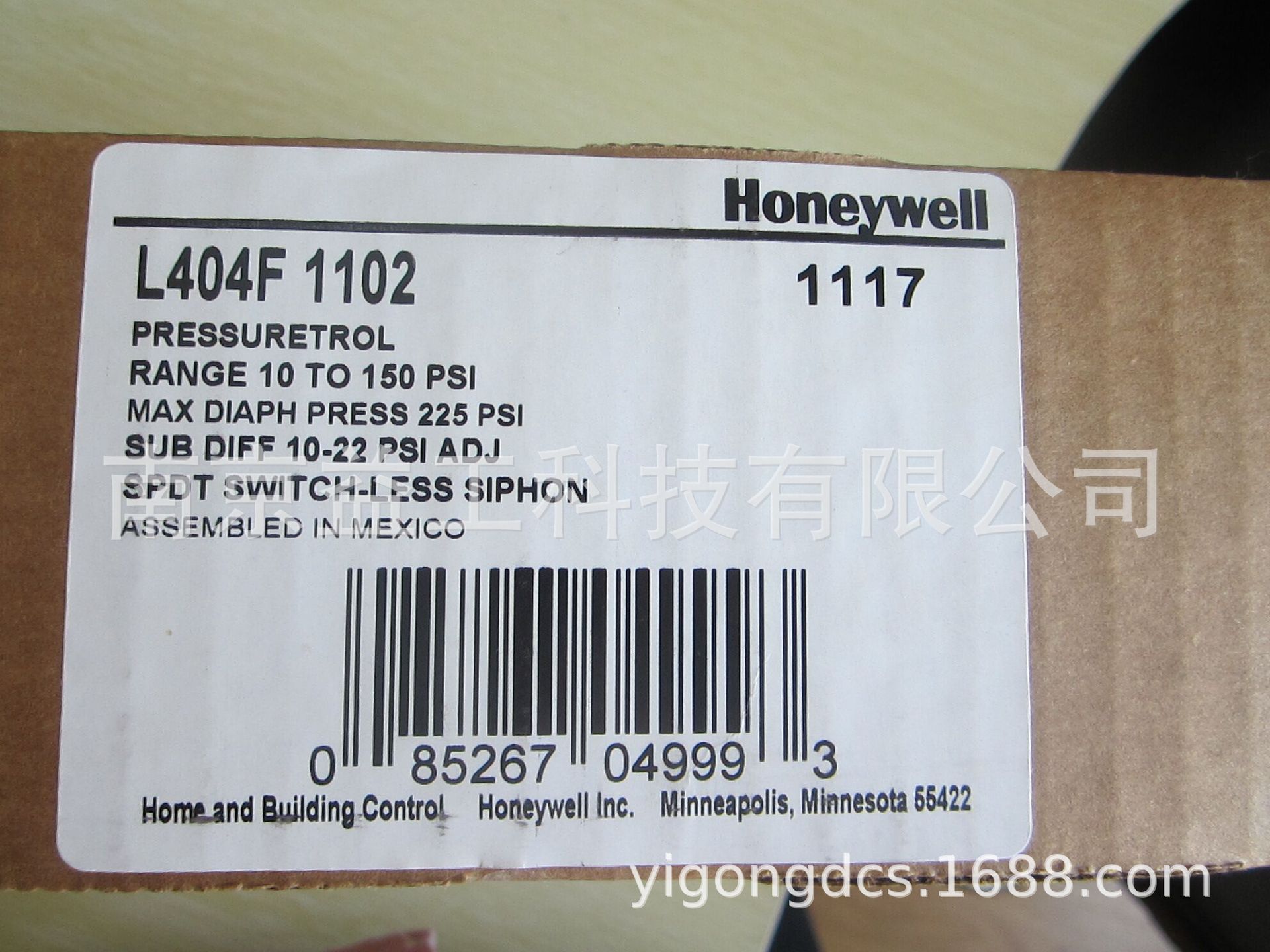 霍尼韦尔霍尼韦尔压力开关 L404F1102 L404F1102全新-阿里巴巴