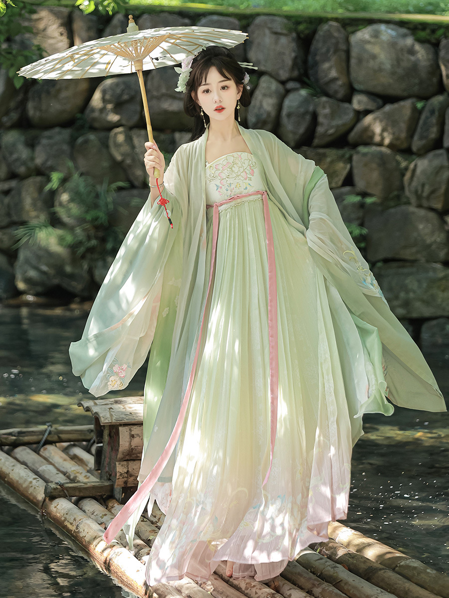 新款幽幽原创唐制齐胸汉服女诃子裙复原飘逸古风夏款中国风古装全-阿里巴巴