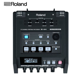 ROLAND罗兰R-44 4轨录音机耳机便携调音台直播户外录音笔声卡-阿里巴巴