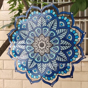 andaM金属e创意庭院花园风铃曼陀罗装饰风转la新品彩色dlDoo旋转-阿里巴巴