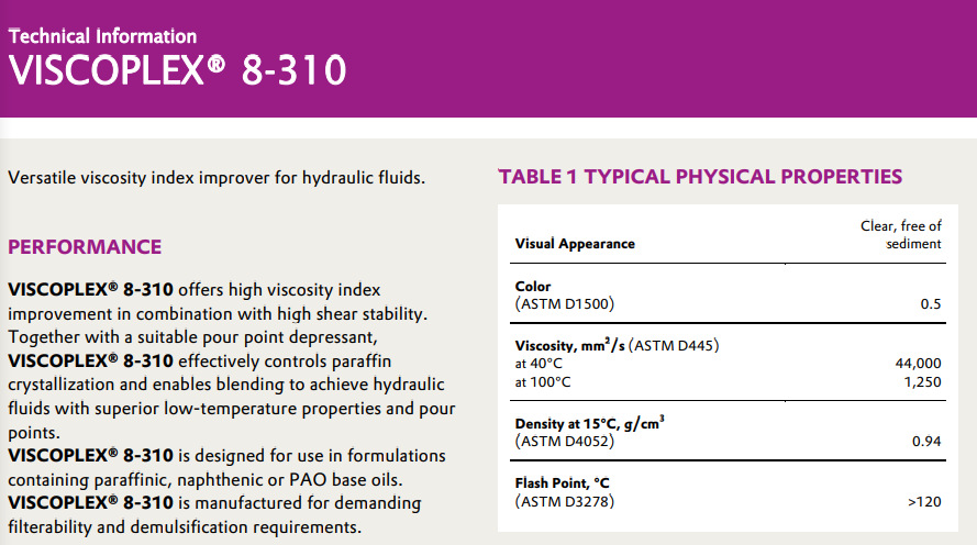 赢创 润滑油添加剂VISCOPLEX 3-510 PMA 降凝剂-阿里巴巴