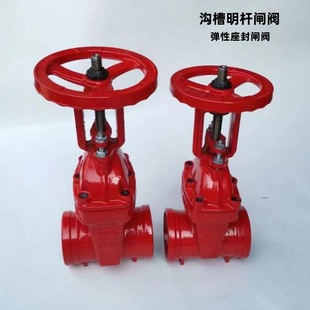 榕申阀门 弹性座封闸阀Z81X-16Q 沟槽中赣明杆闸阀 DN50-DN300-阿里巴巴