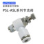亚德客节流阀ASL/PSL4/6/8/10/12-M5/01/02/03/04气动调速阀接头-阿里巴巴