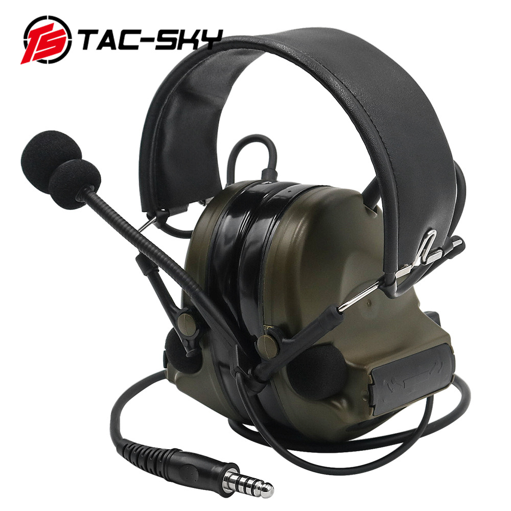 TACTICAL-SKY COMTAC II/C2 拾音降噪战术耳机标配版 军绿色-阿里巴巴