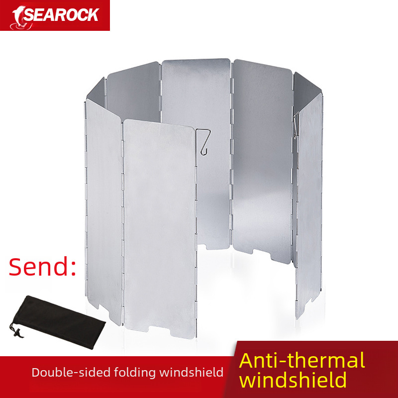 Portable stove stove wind deflector folding aluminum alloy gas stove ...