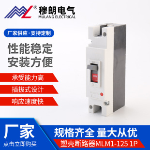 塑壳断路器MLM1-125 1P MLM1塑壳式断路器 塑壳断路器总闸开关-阿里巴巴