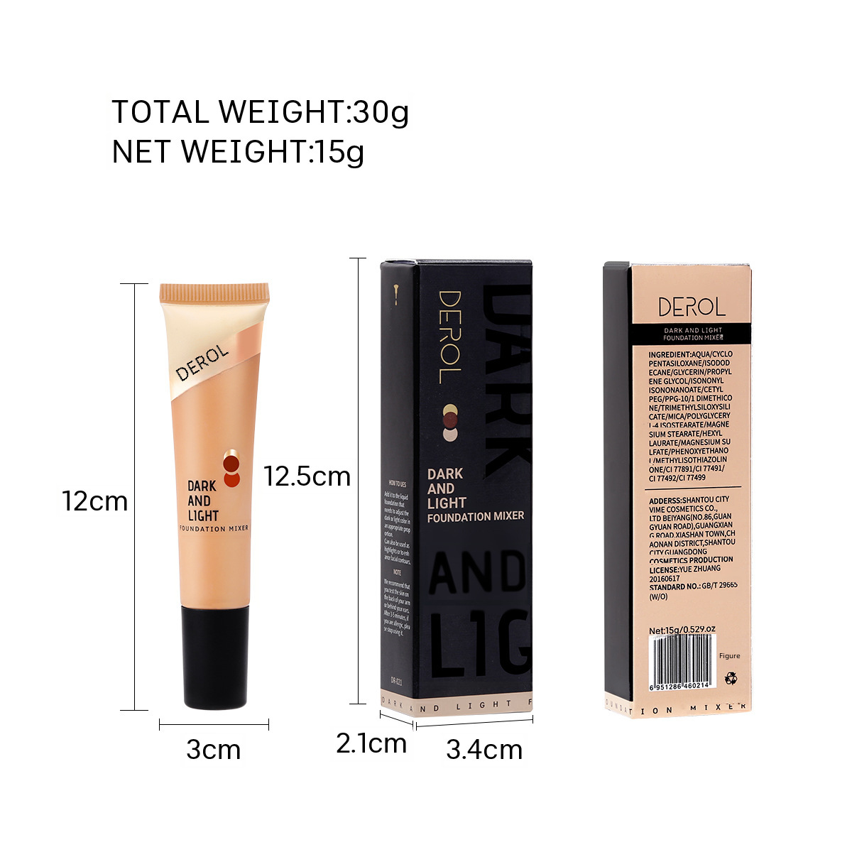 Factory direct sale DEROL Concealer foundation solution, cross border ...