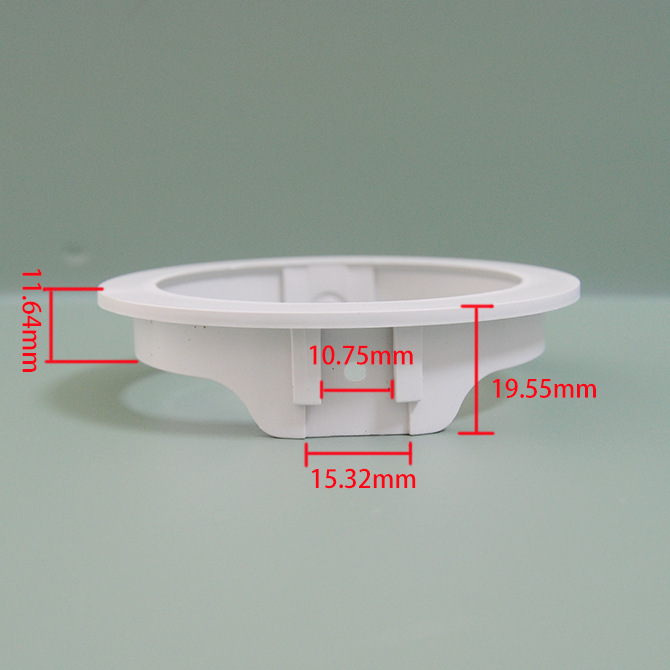 天花灯PC阻燃塑料配件 白色黑色7W面环 7W防眩中环 散热前盖-阿里巴巴