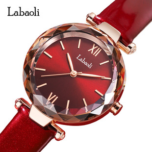 labaoli拉宝丽酒红色品牌手表时尚镶钻石英表抖音爆款女表LA028-阿里巴巴