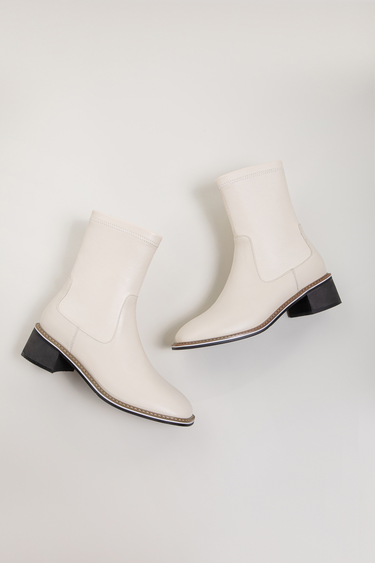 Chiko Square Toe Block Heels Boots