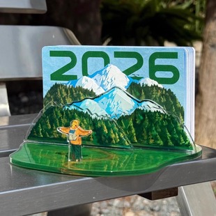 新款2026年日历投奔旷野亚克力多插立牌台历周历桌面装饰摆件礼物-阿里巴巴
