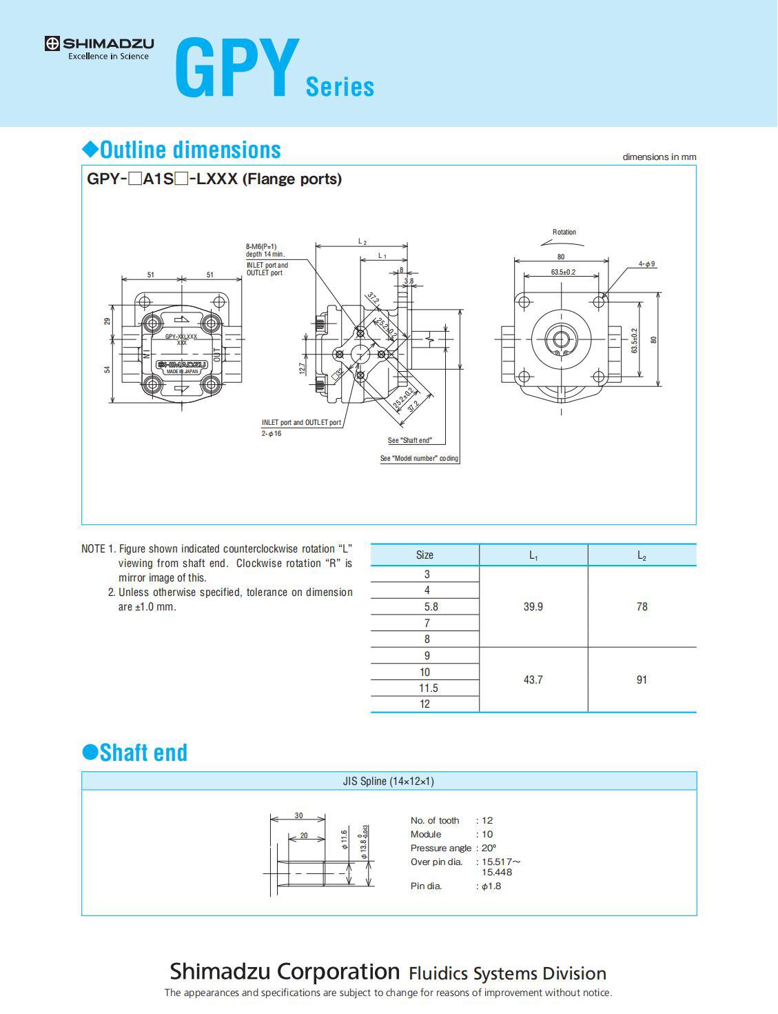 日本岛津GPY齿轮泵GPY-8R721 GPY-9R433 GPY-10R255 GPY-11.5R732-阿里巴巴