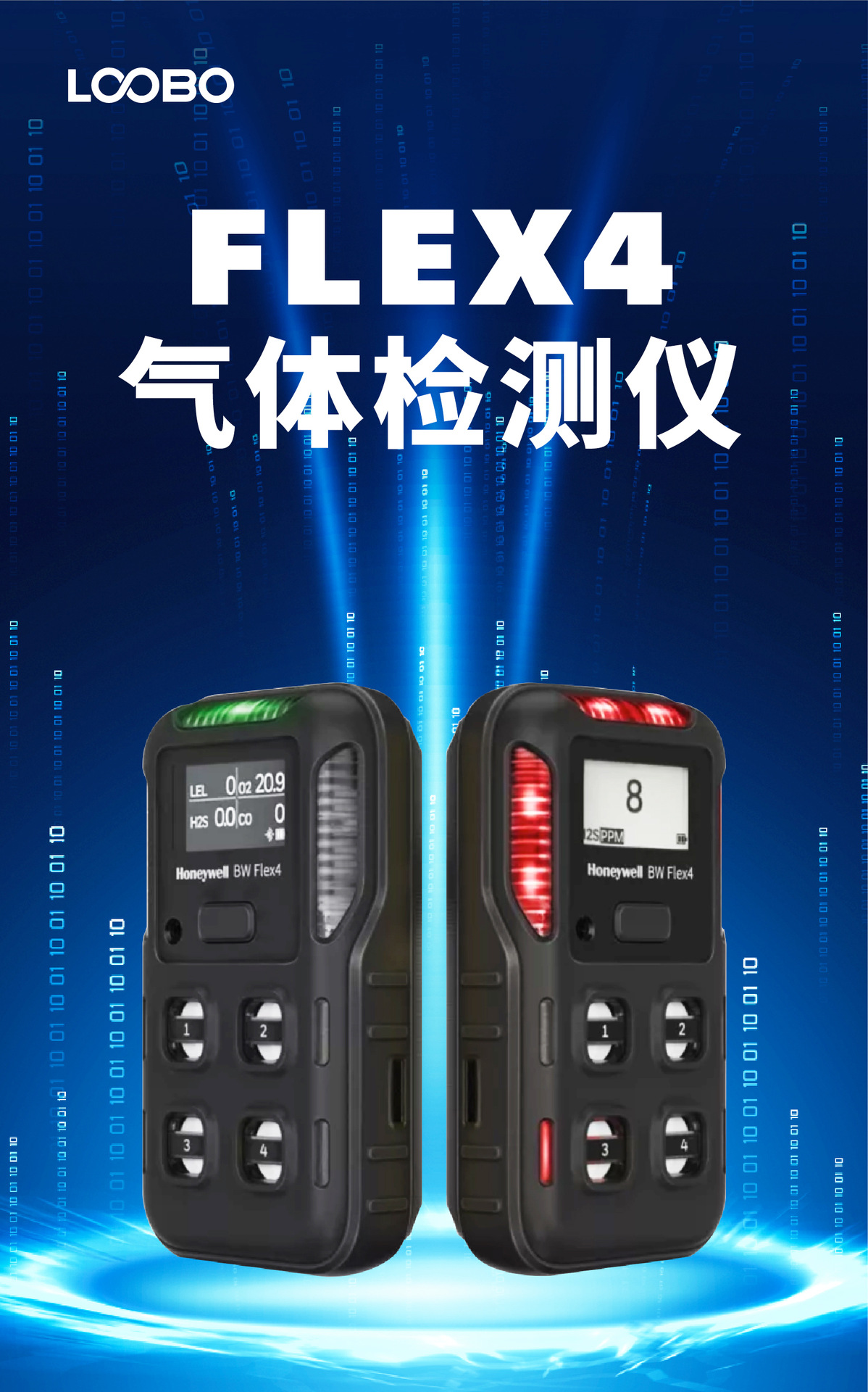 霍尼韦尔FLEX4便携式四合一气体检测仪无线蓝牙四合一气体报警仪-阿里巴巴