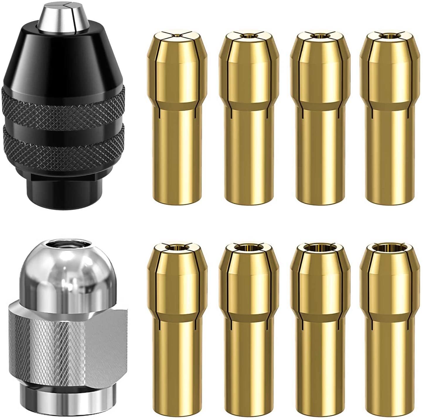 M8银色螺帽+铜夹头（4.3mm柄径）+英制4486夹头-阿里巴巴