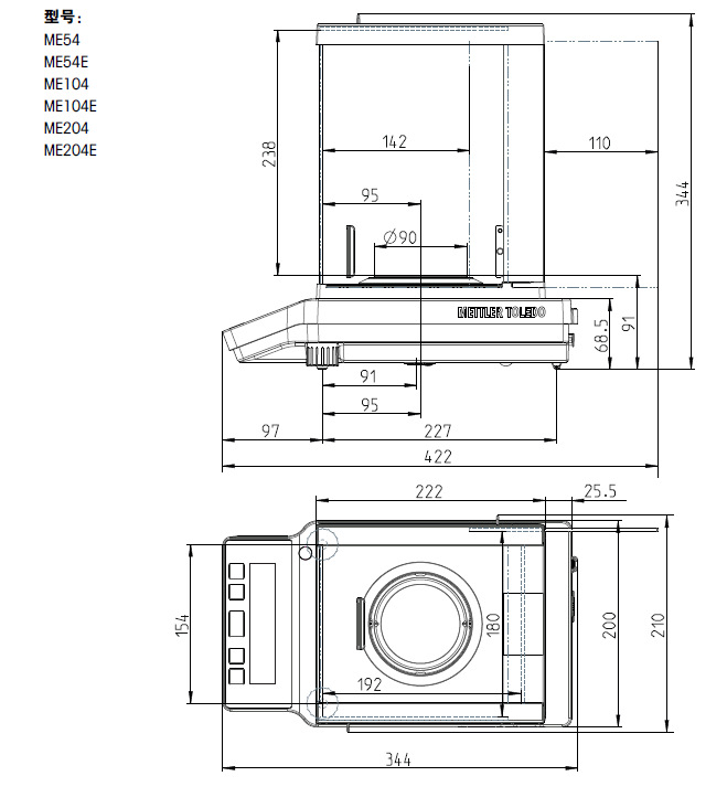 梅特勒托利多ME104E ME204 实验室万分之一0.1mg电子分析天平秤-阿里巴巴