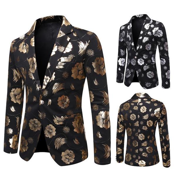 Men's jazz dance suit host singers best man piano performance gold ...