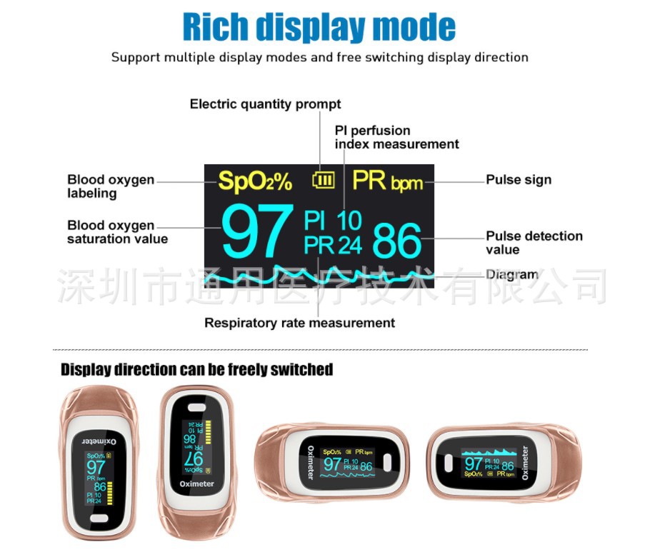 指尖血氧仪oximeter蓝牙脉搏SPO2血氧機睡眠血氧计睡眠监测-阿里巴巴