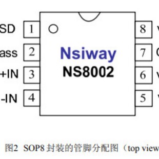 NS8002 纳芯威一级代理商 AB类单声道音频功放IC2.4W-阿里巴巴