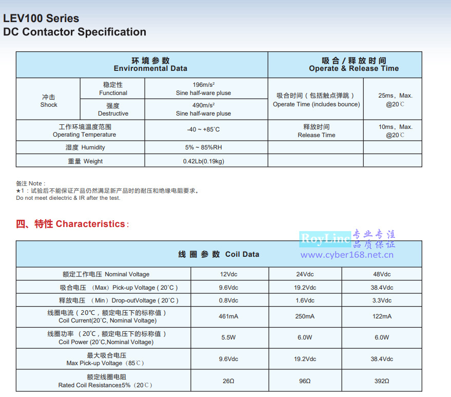 电动车电驱管理系统 BMS PDU BDU预充系统直流继电器 LEV100-24AD-阿里巴巴