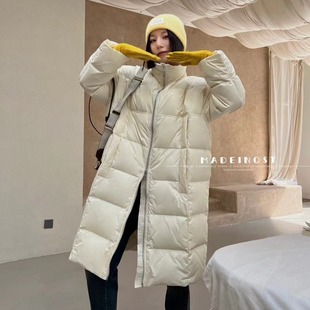 MADEINOST沙河秋冬批发女装80%白鸭绒冬季极简宽松立领长款羽绒服-阿里巴巴