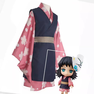 鬼灭之刃cos服弥豆子锖兔真菰时透无一郎靖兔cosplay动漫表演服-阿里巴巴
