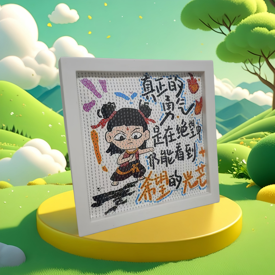 哪吒魔童申公豹儿童益智玩具卡通DIY手工制作钻石画-阿里巴巴