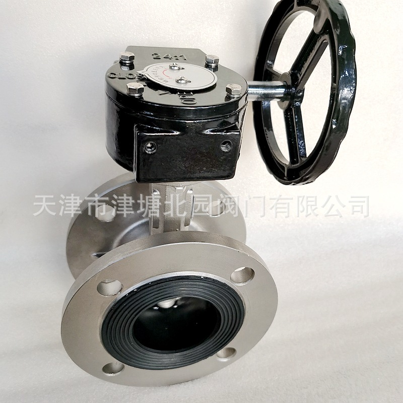 不锈钢法兰蝶阀厂家供应D341X-16P手动涡轮衬胶304法兰式蝶阀DN65-阿里巴巴