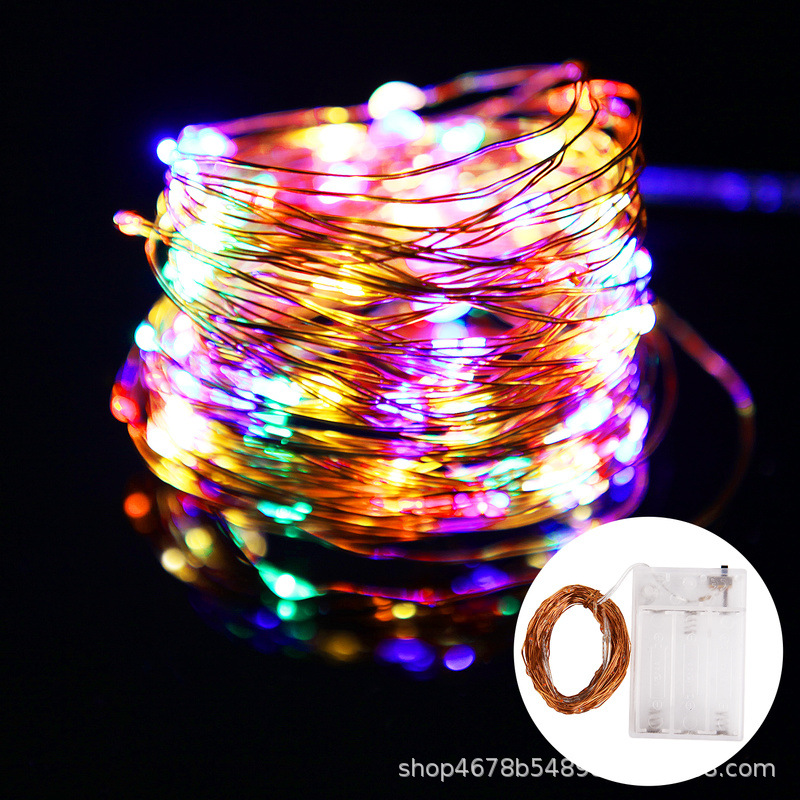 跨境LED3A电池盒灯串圣诞节日铜线灯串铜丝彩灯串/现货供应-阿里巴巴