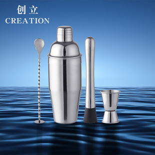 欧式酒吧调酒工具酒具鸡尾酒调酒师套装700ml不锈钢调酒器全套-阿里巴巴