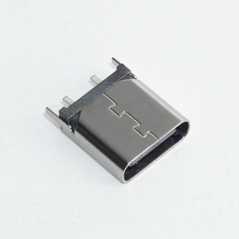 TYPE-C2P直插简易母座type-c母座 typec立式2P母座180度直插-阿里巴巴