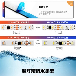 RGBW四合一幻彩灯带 12V/24V户外亮化防水 LED全彩灯条ws2814a-阿里巴巴