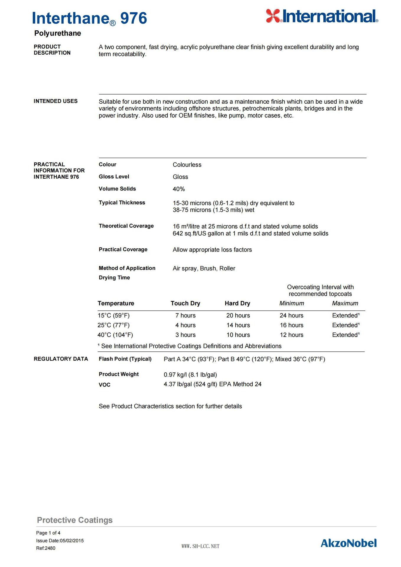 国际牌国际油漆 透明聚氨酯清漆 Interthane 976 QPA975/QPA976-阿里巴巴