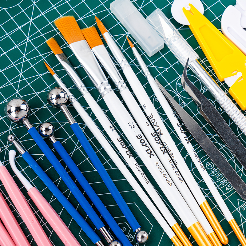 444Z翻糖diy基础工具合集雕刻板擀面杖塑形工具压边滚轮刀凹造-阿里巴巴