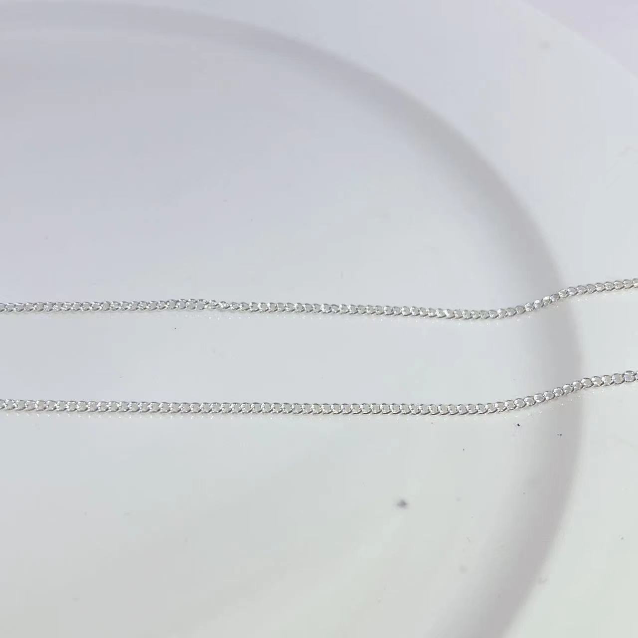 Silver Jia Silver Silver 999 sterling silver flat single buckle chain ...