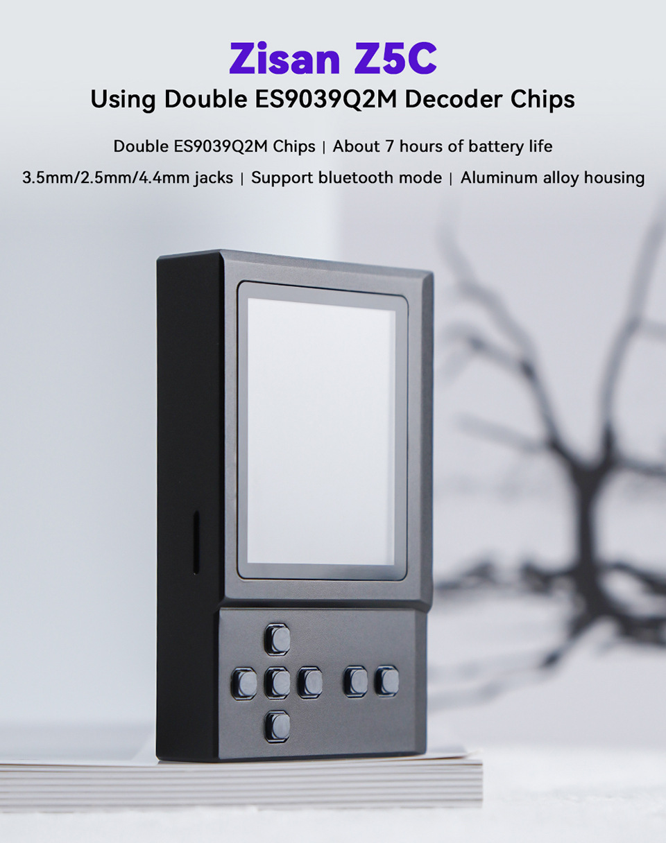 zisan紫珊Z5C旗舰级无损音乐HiFi播放器DAC ES9039Q2M解码蓝牙便-阿里巴巴