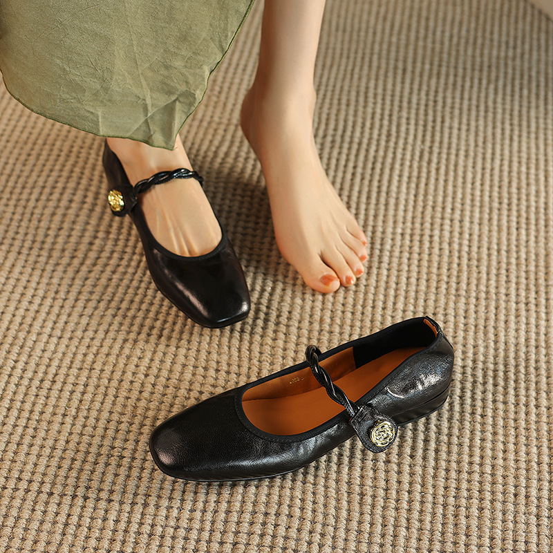 CHIKO Bricio Square Toe Block Heels Mary Jane Shoes