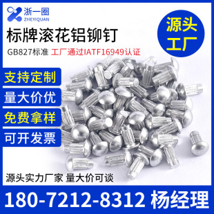 标牌铆钉 铝铆钉GB827滚花铭牌铆钉半圆头扁头商标铆钉M2M2.5M3M4-阿里巴巴