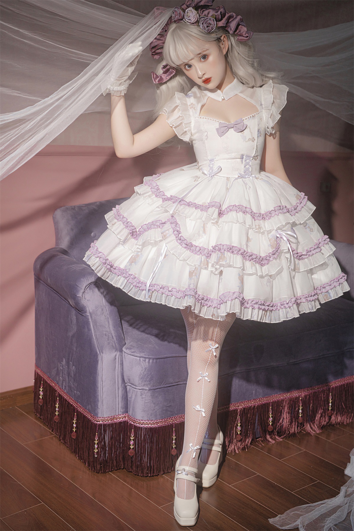 原创设计玻璃心jsk洛丽塔甜美可爱lolita甜美裙子6622-阿里巴巴