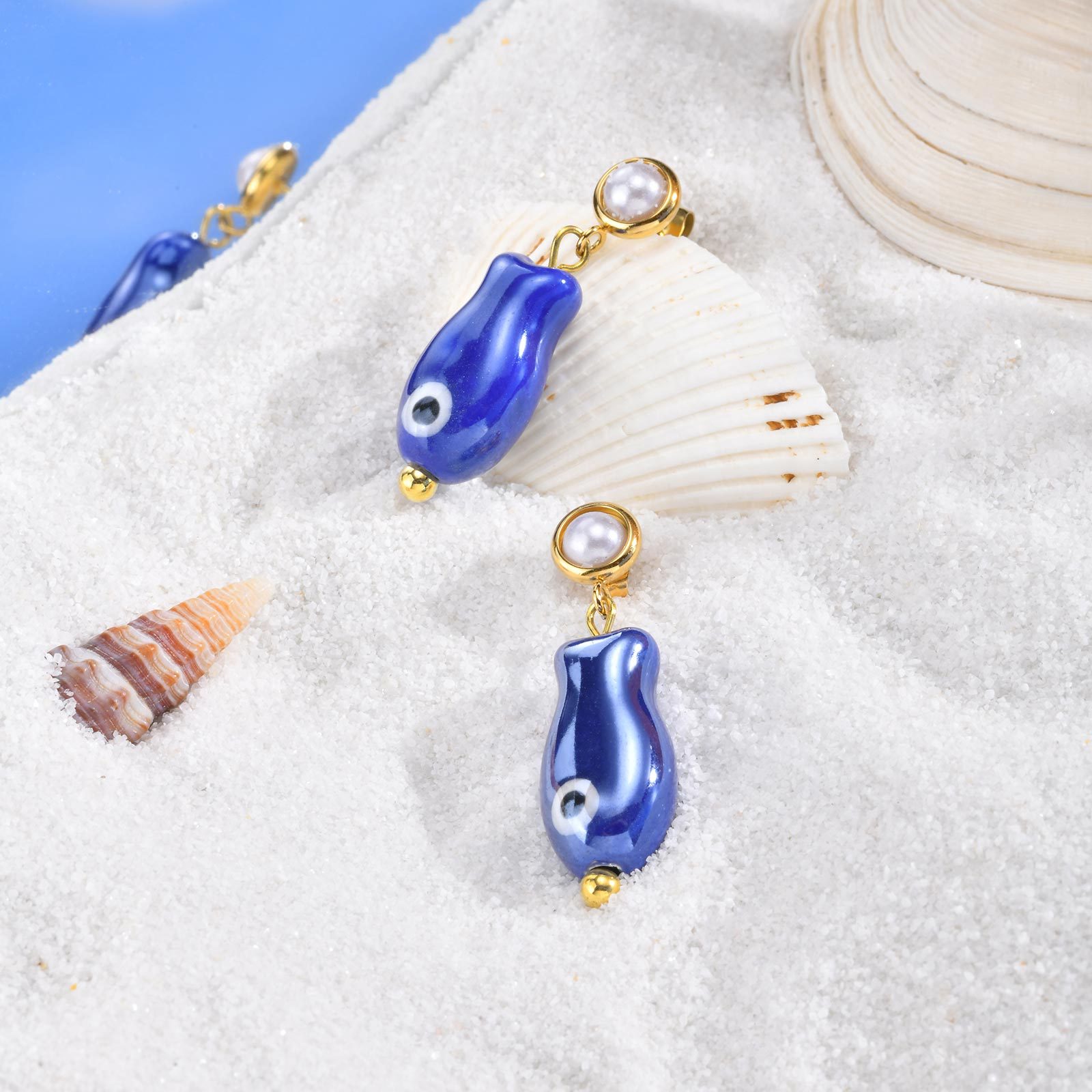 Conch Stainless Steel Conch Earrings :Asujewelry.com