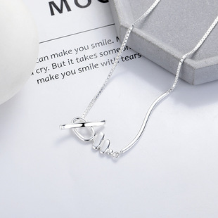 云潮轩S925银时尚日韩不规则OT盒子链创意ins冷淡风气质百搭项链-阿里巴巴