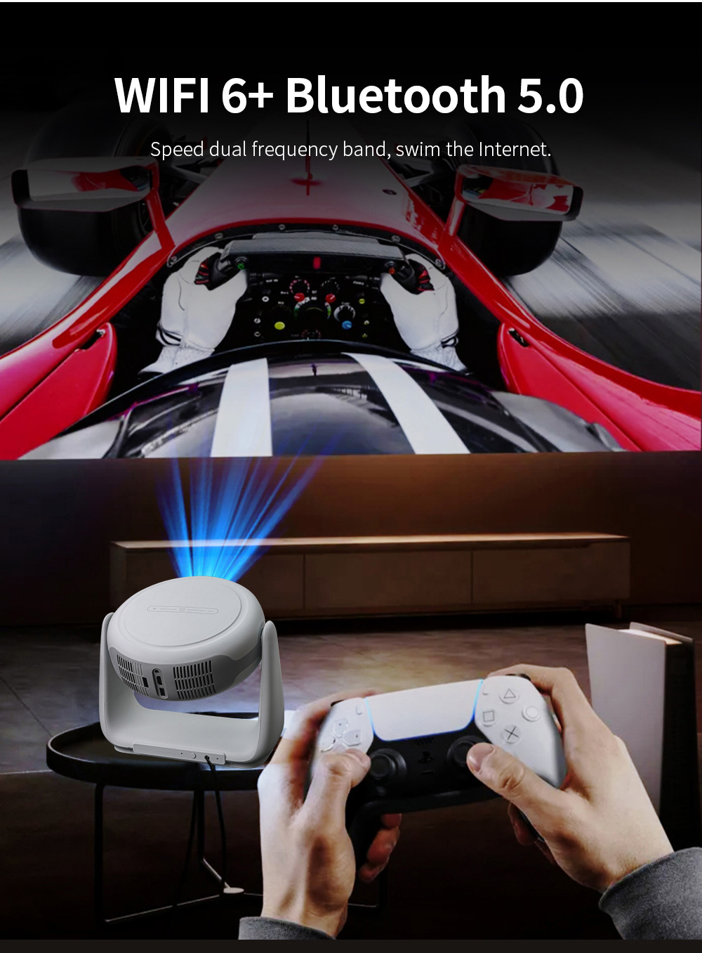 外贸新款k1pro投影仪高清家用露营便携式带电池小型4k户外投影机-阿里巴巴