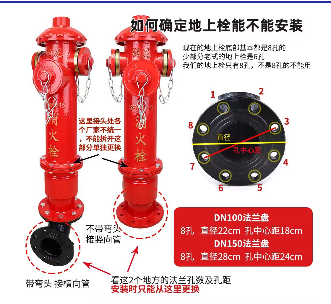 颖杰SS150地上式消火栓DN150室外地上栓防撞调压稳压室外消防栓-阿里巴巴