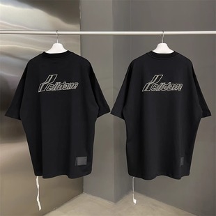 WE11DONE TRACK胸前珍珠烫钻字母百搭圆领WELLDONE男女短袖T恤-阿里巴巴