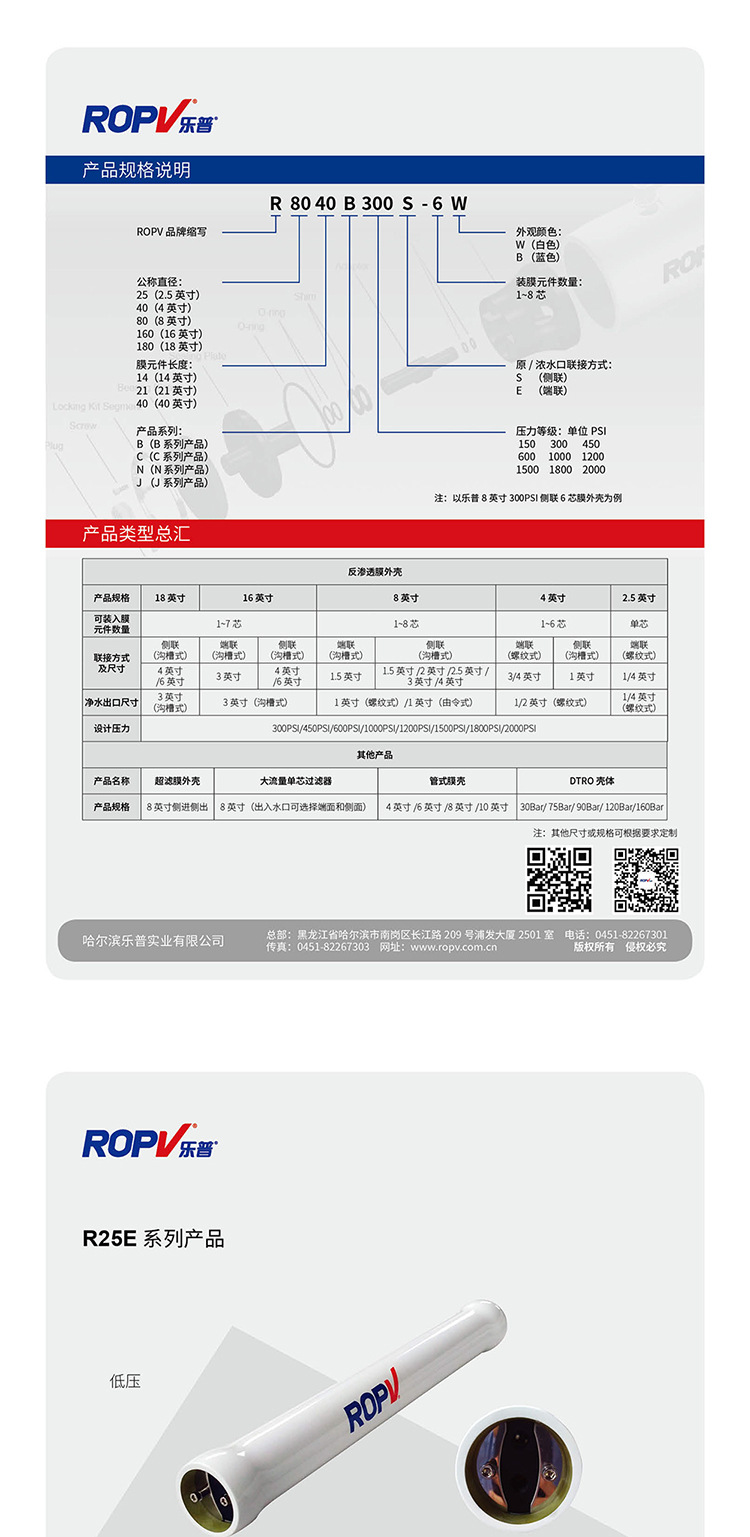 乐普ROPV玻璃钢膜壳8040纯水反渗透膜壳水处理RO反渗透玻璃钢膜壳-阿里巴巴