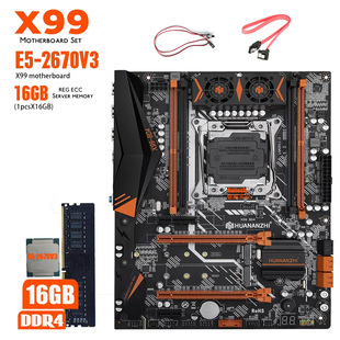 HUANANZHI X99 BD4 Motherboard E5 2670 V3 1*16GB DDR4 ECC RAM-阿里巴巴