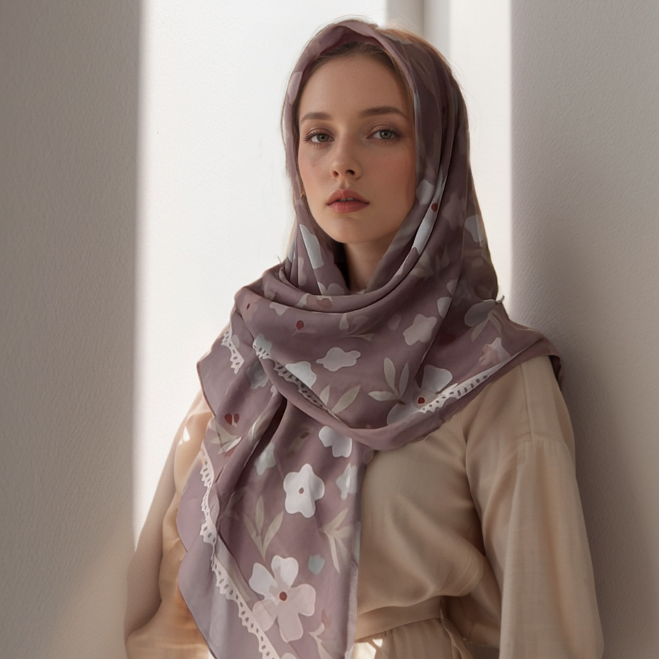 新しいマレーシアインドネシア多用途ラインスクエアスカーフライトカラーフラワープリント直角カーリングバージンバージンスクエアスカーフ | 1688.comの工場直送商品を7sGoodでお得に購入 ...