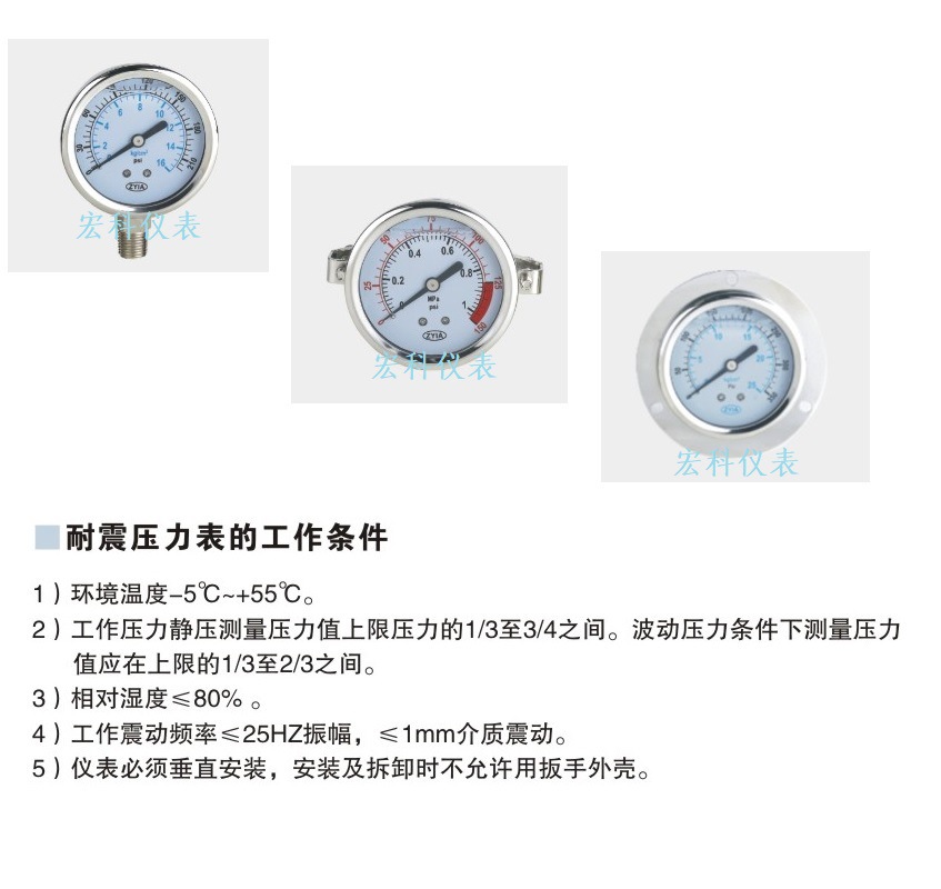金泰YTN-75 75Z 100Z ZYIA水处理不锈钢抗震充油耐震压力表仪表-阿里巴巴